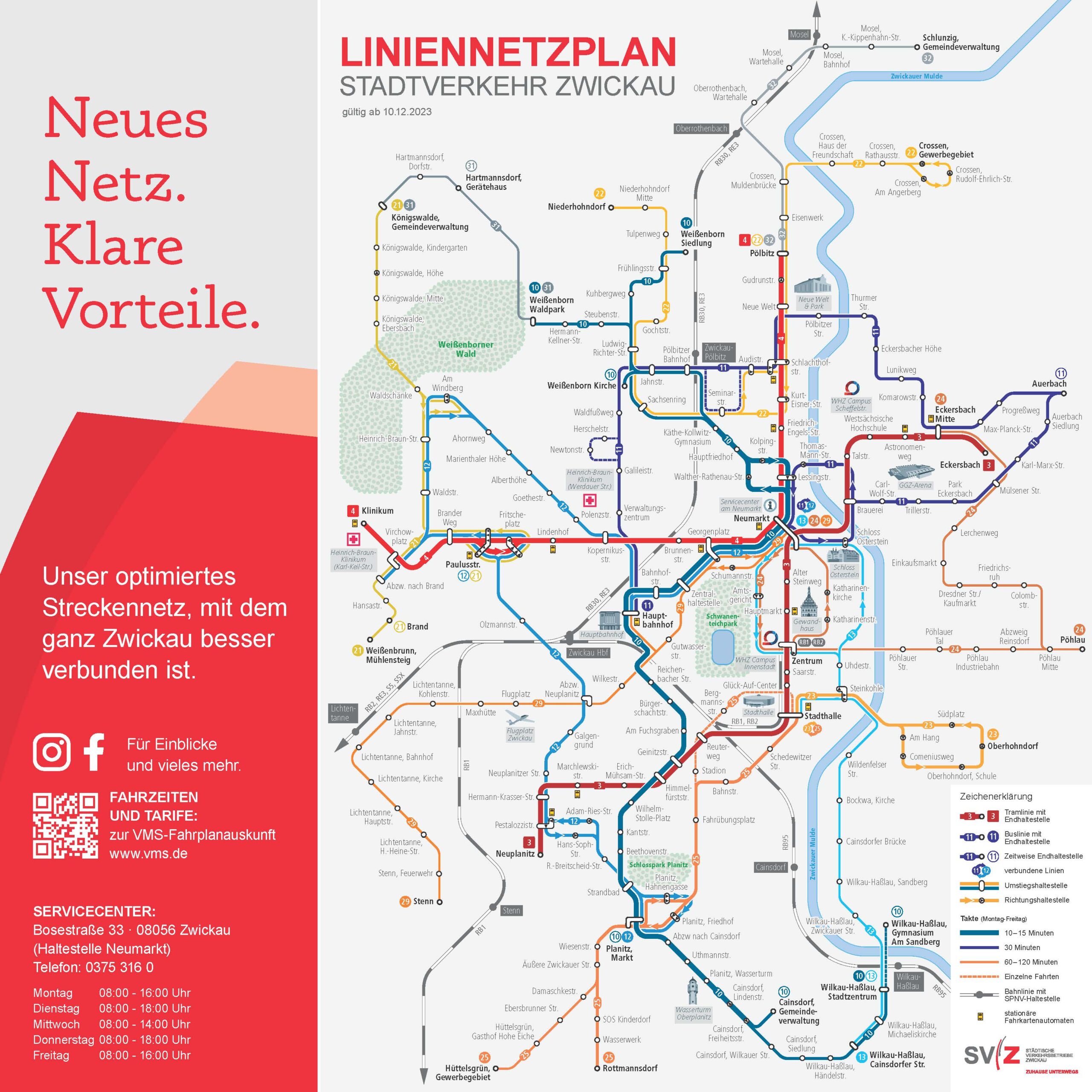 Optimiertes Streckennetz der Städtischen Verkehrsbetriebe Zwickau ...