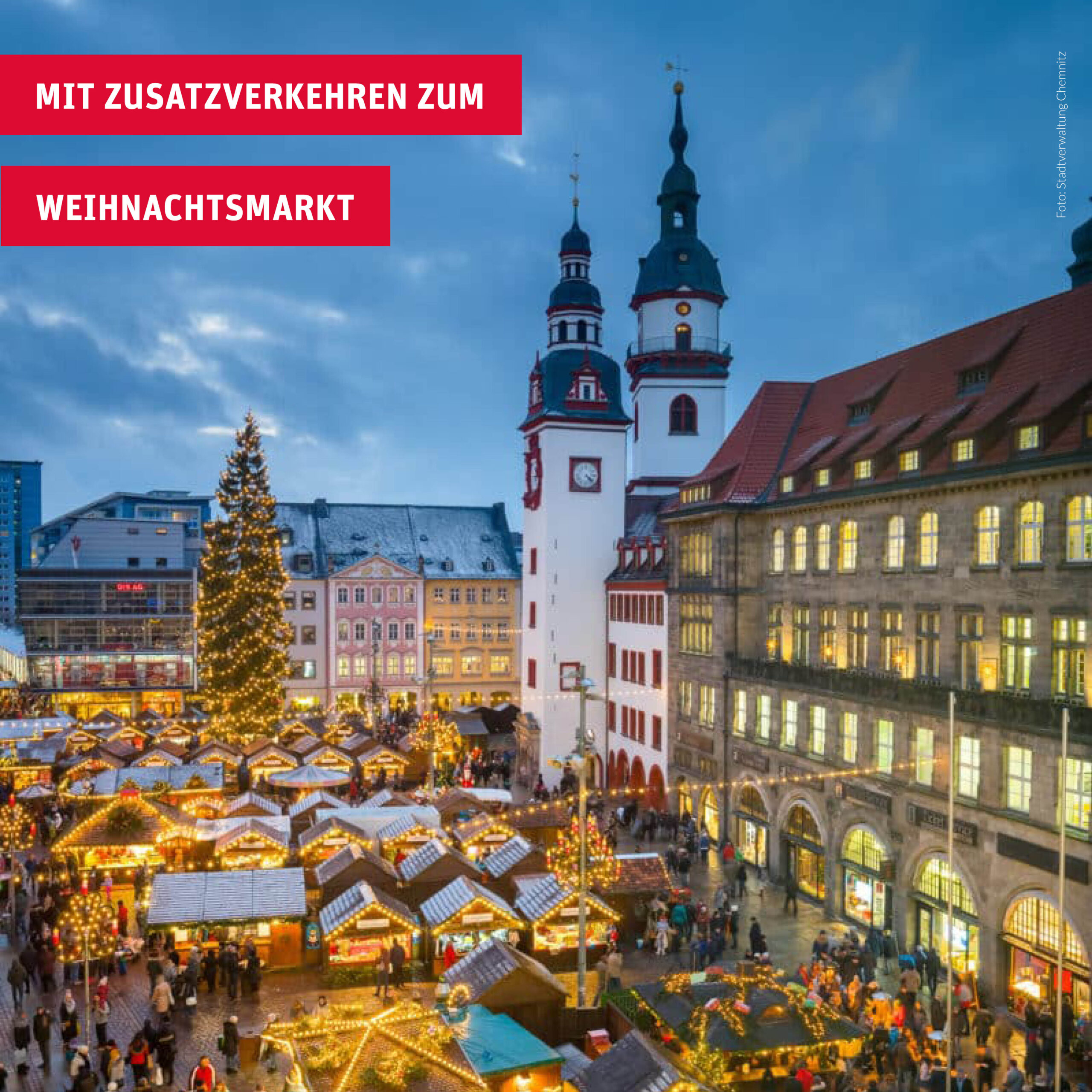 Mit VMS-Zusatzverkehren zum Weihnachtsmarkt
