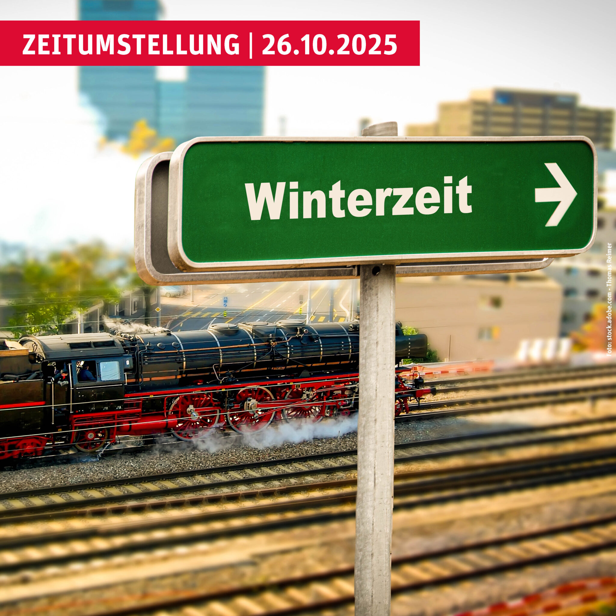 VMS-Hinweis: Beginn Winterzeit am 26.10.2025